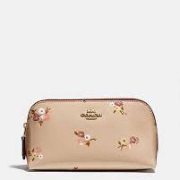 Coach | Bags | Coach Brown Floral Cosmetic Case 7 With Baby Bouquet ...